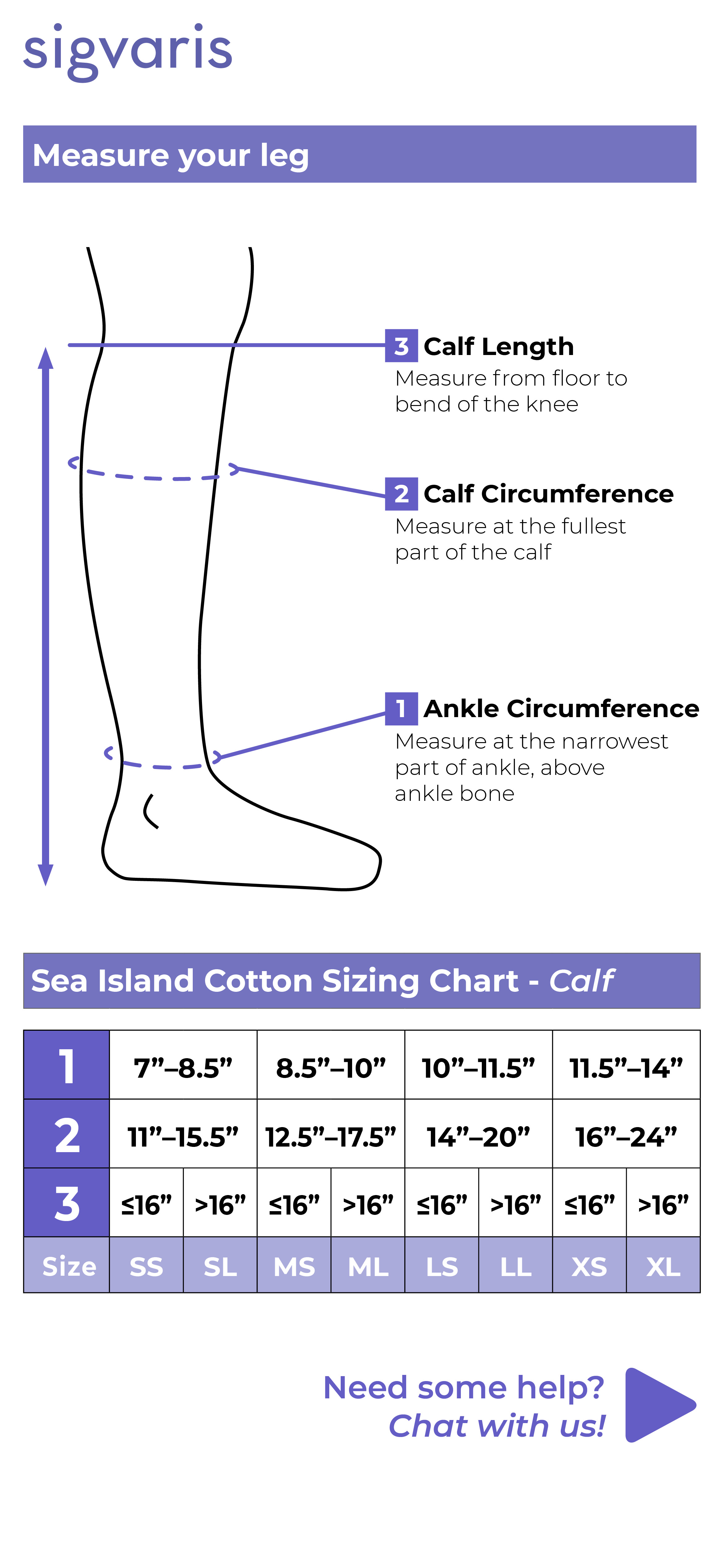 SIGVARIS Sizing Wizard
